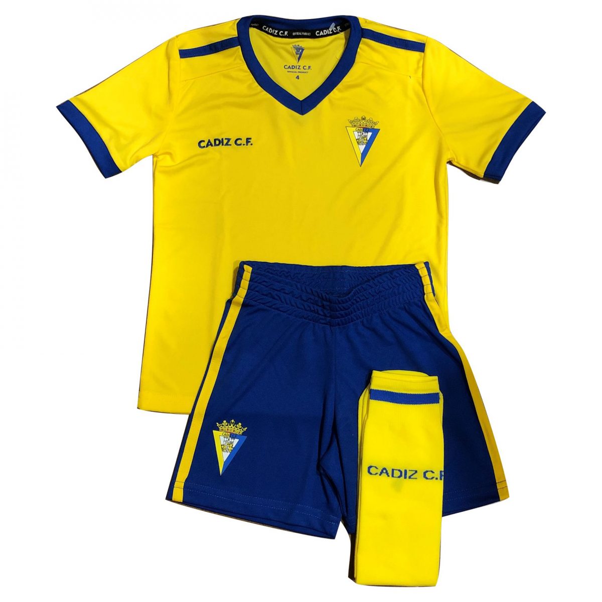 Mini Kit Oficial Cádiz CF 1º Equipación - Deportes Bernal